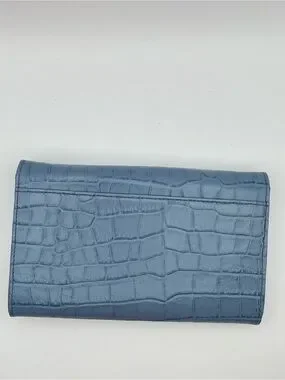 Lauren Ralph Lauren | Bags | Lauren Ralph Lauren Blue Crocembossed ...